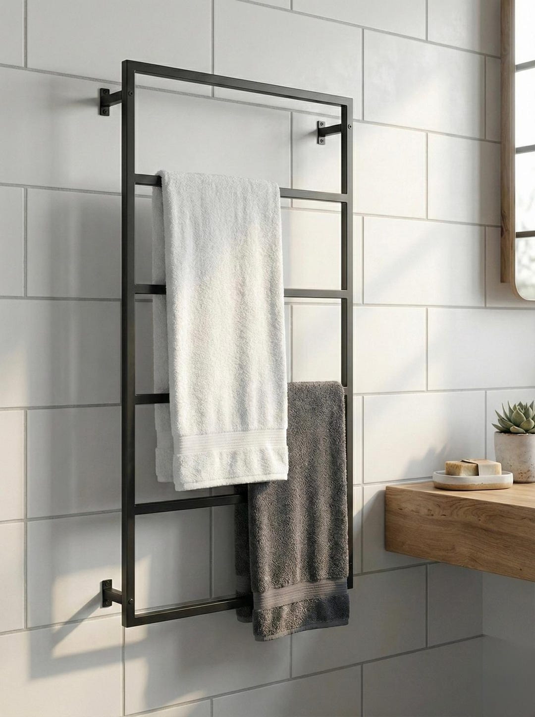 Modern Multi-bar Towel Rack, Modern Bathroom Organizer - Etsy