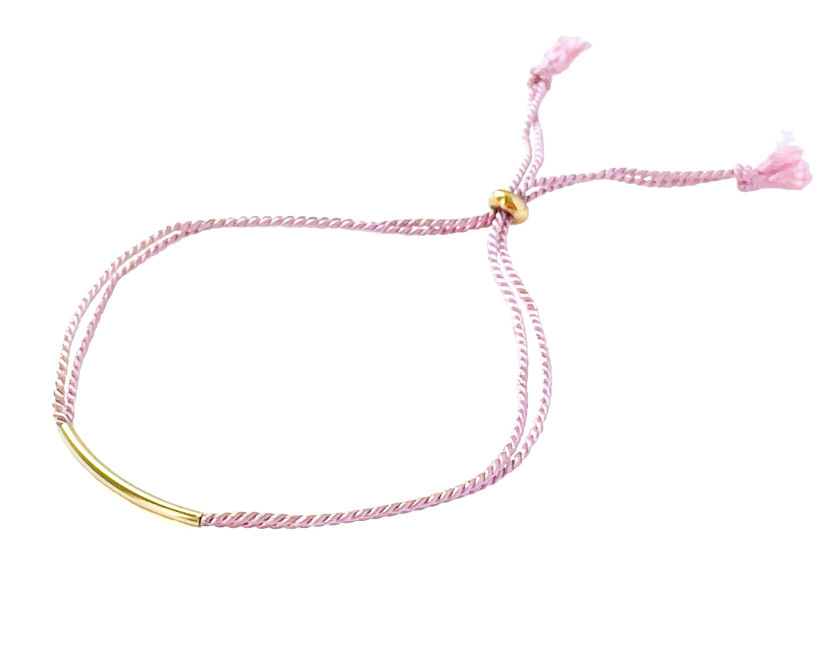 Pink String Bracelet, Rope Bracelet, BFF Adjustable Knot Bracelet ...