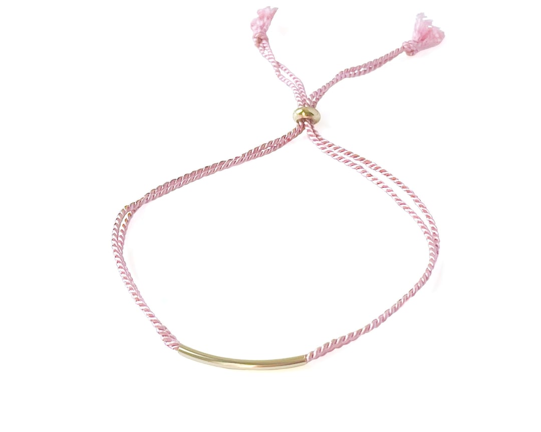 Pink String Bracelet, Rope Bracelet, BFF Adjustable Knot Bracelet ...