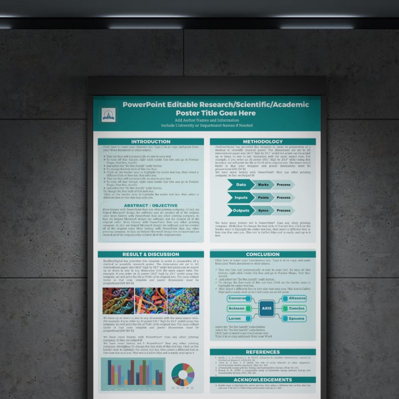 Editable Powerpoint Scientific Poster Template A0 | Layout for Academic ...