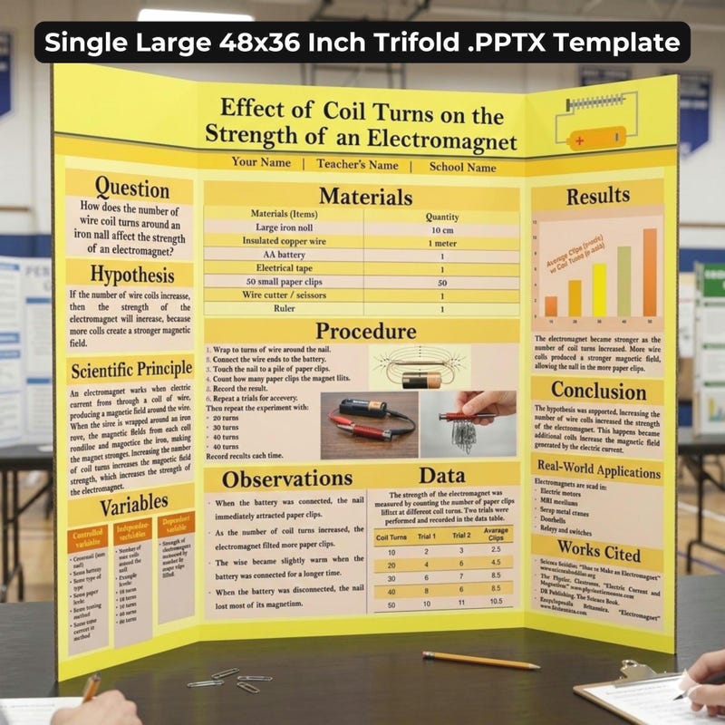 Science Fair Trifold Template - Etsy