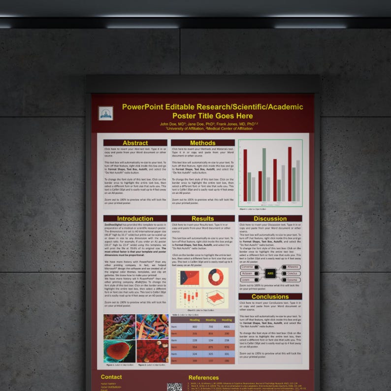 Research Poster Template A0 Powerpoint | Academic Scientific Conference ...