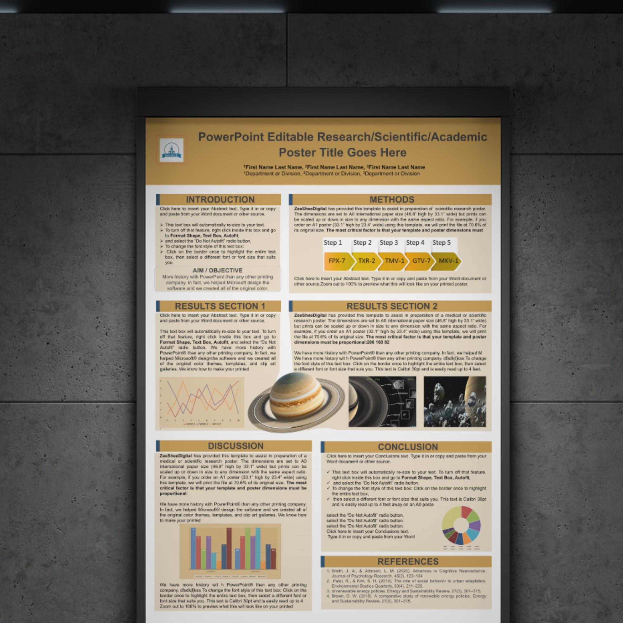 Scientific Poster Template A0 | Editable Powerpoint for Academic ...