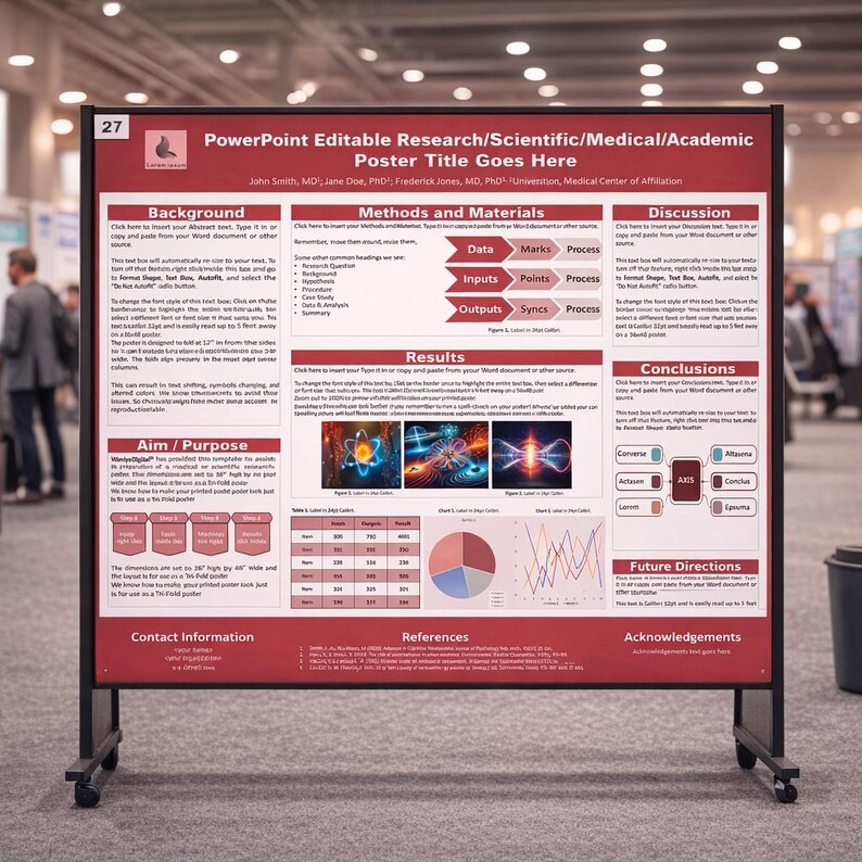 Academic Research Poster Template A0 | Editable Powerpoint Scientific ...