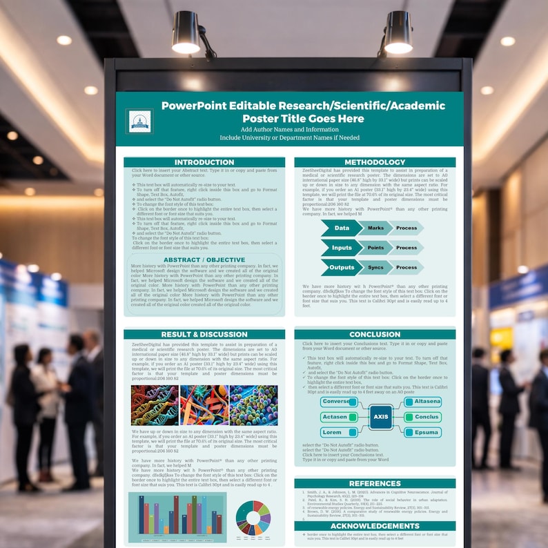 Scientific Poster Template A0 | Editable Powerpoint Academic Research ...