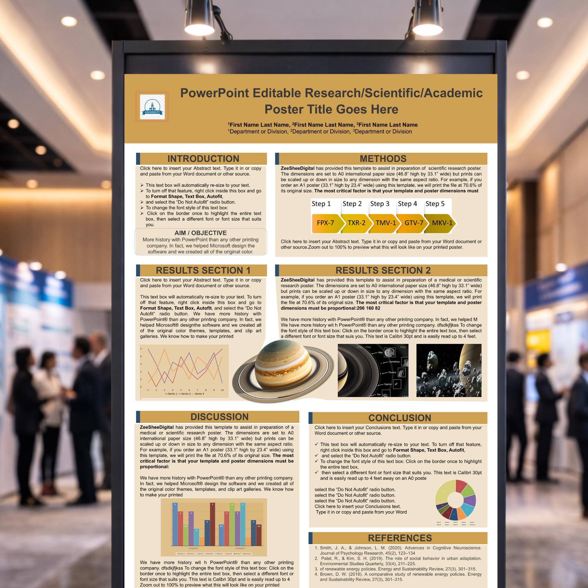 Scientific Poster Template A0 | Editable Powerpoint for Academic ...