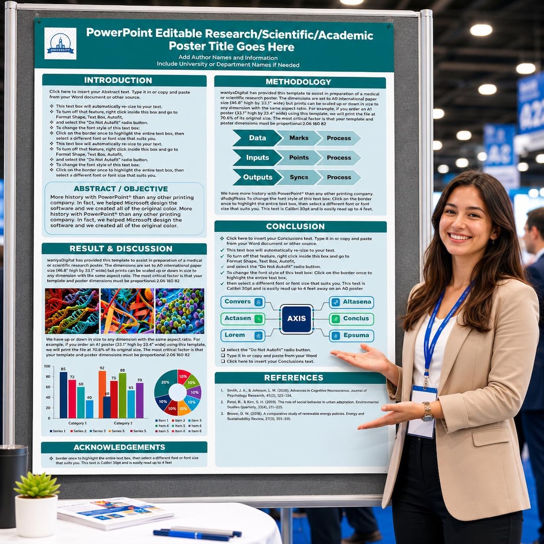 Scientific Poster Template A0 | Editable Powerpoint Academic Research ...
