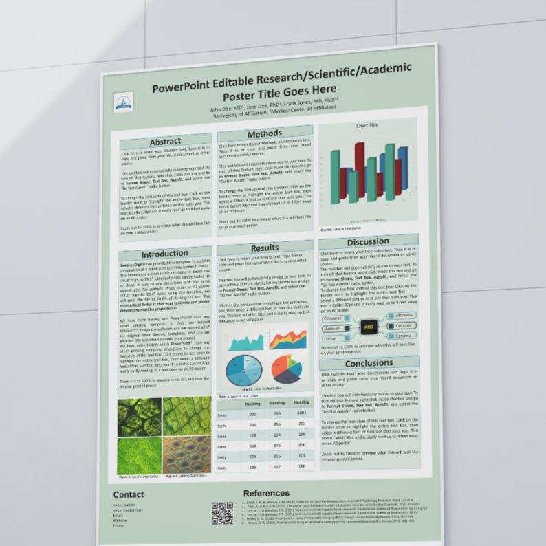 Scientific Poster Template A0 Powerpoint | Editable Academic Research ...
