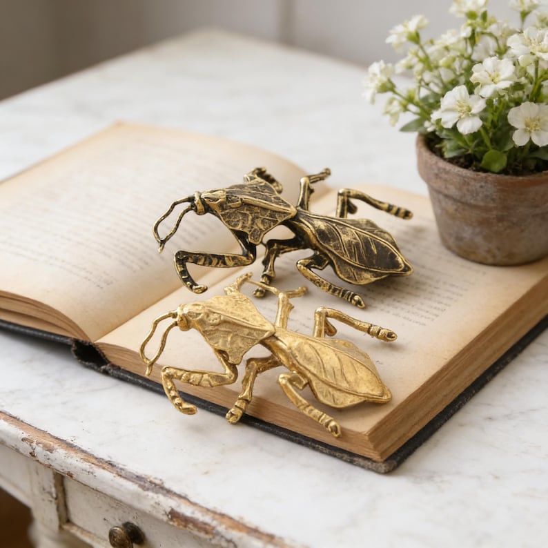 Handmade Praying Mantis Brass Door Handle & Hook | Unique Animal ...