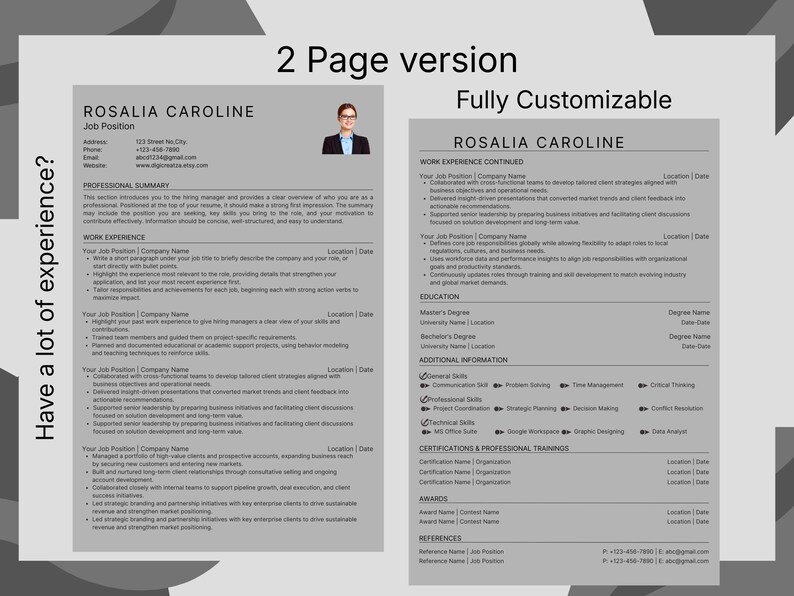 Modern ATS Resume Template | Executive and Professional Resume | Cover ...