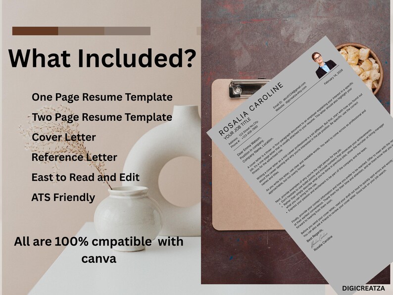 Modern ATS Resume Template | Executive and Professional Resume | Cover ...