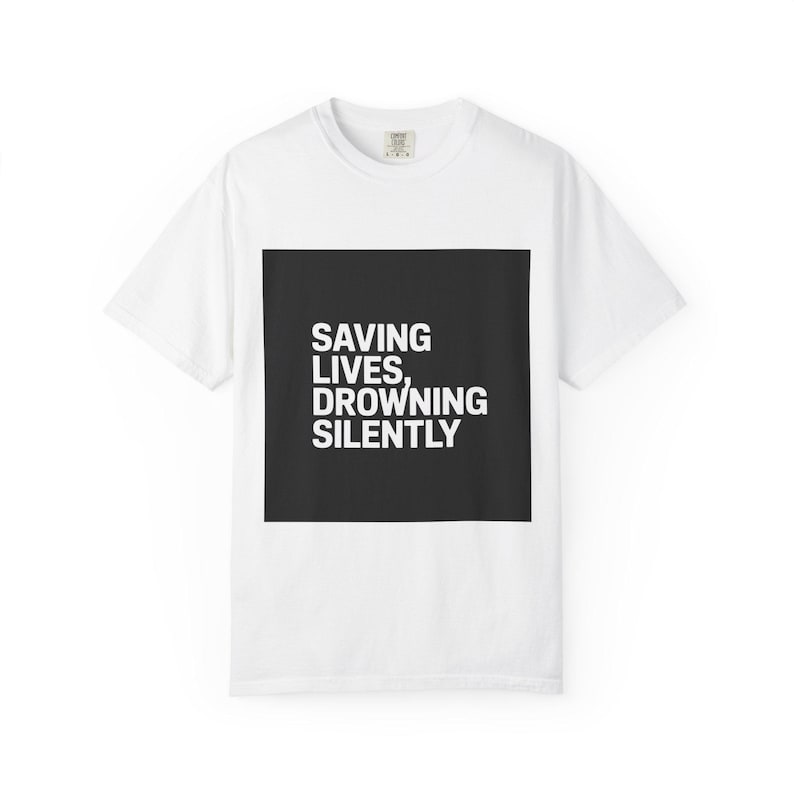 Nurse Shirt, Saving Lives Drowning Silently, Nurse Mental Health Tee ...