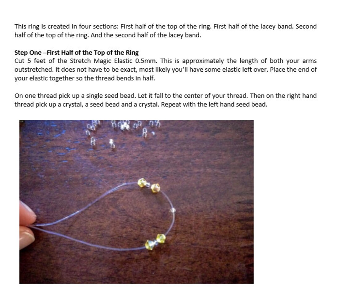 Tutorial PDF Right Angle Weave Swarovski Crystal and Lacey Seed Bead ...