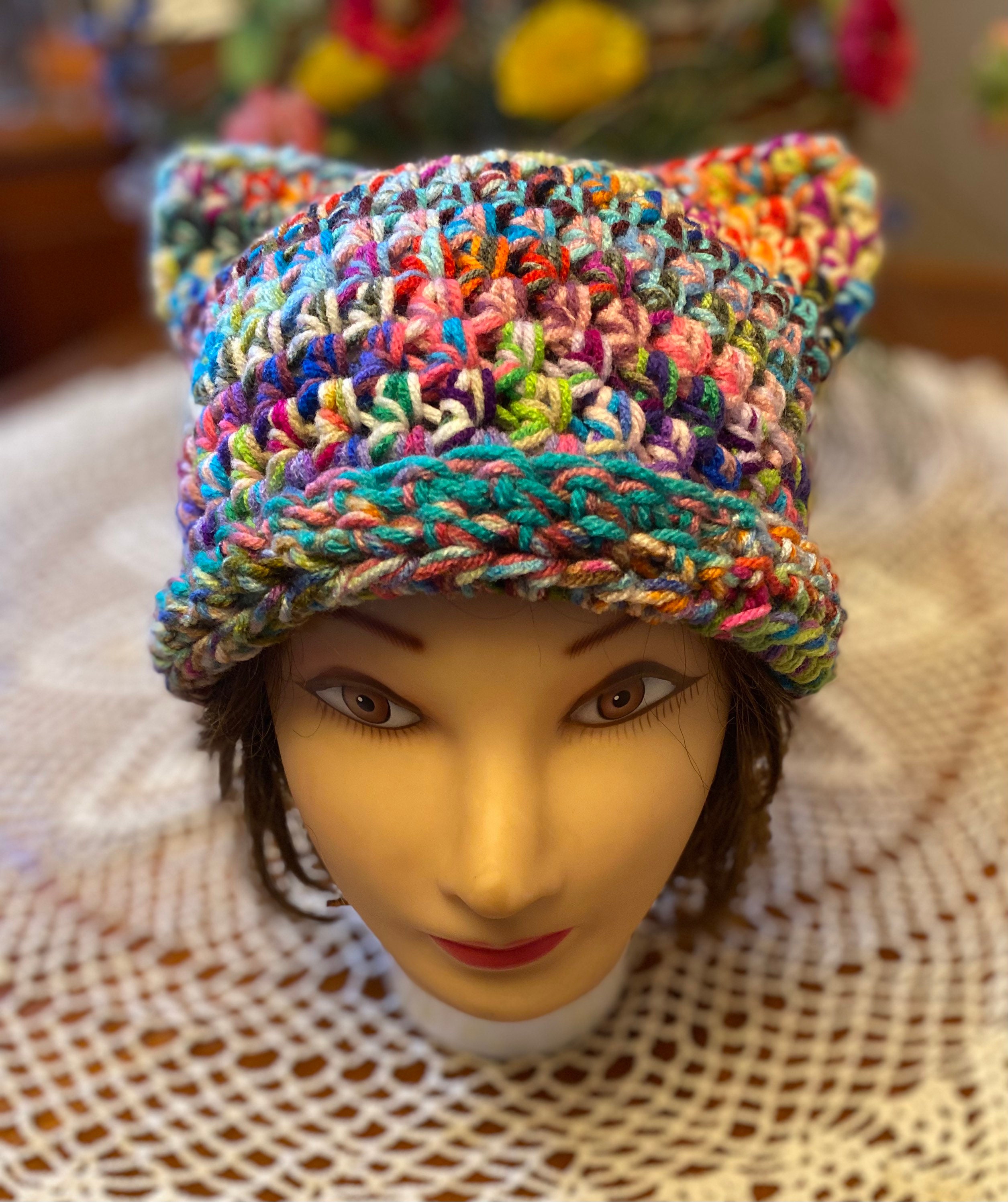 The Magic Scrap Crochet Happy Pussy Cat Hat PATTERN #12 (available for ...
