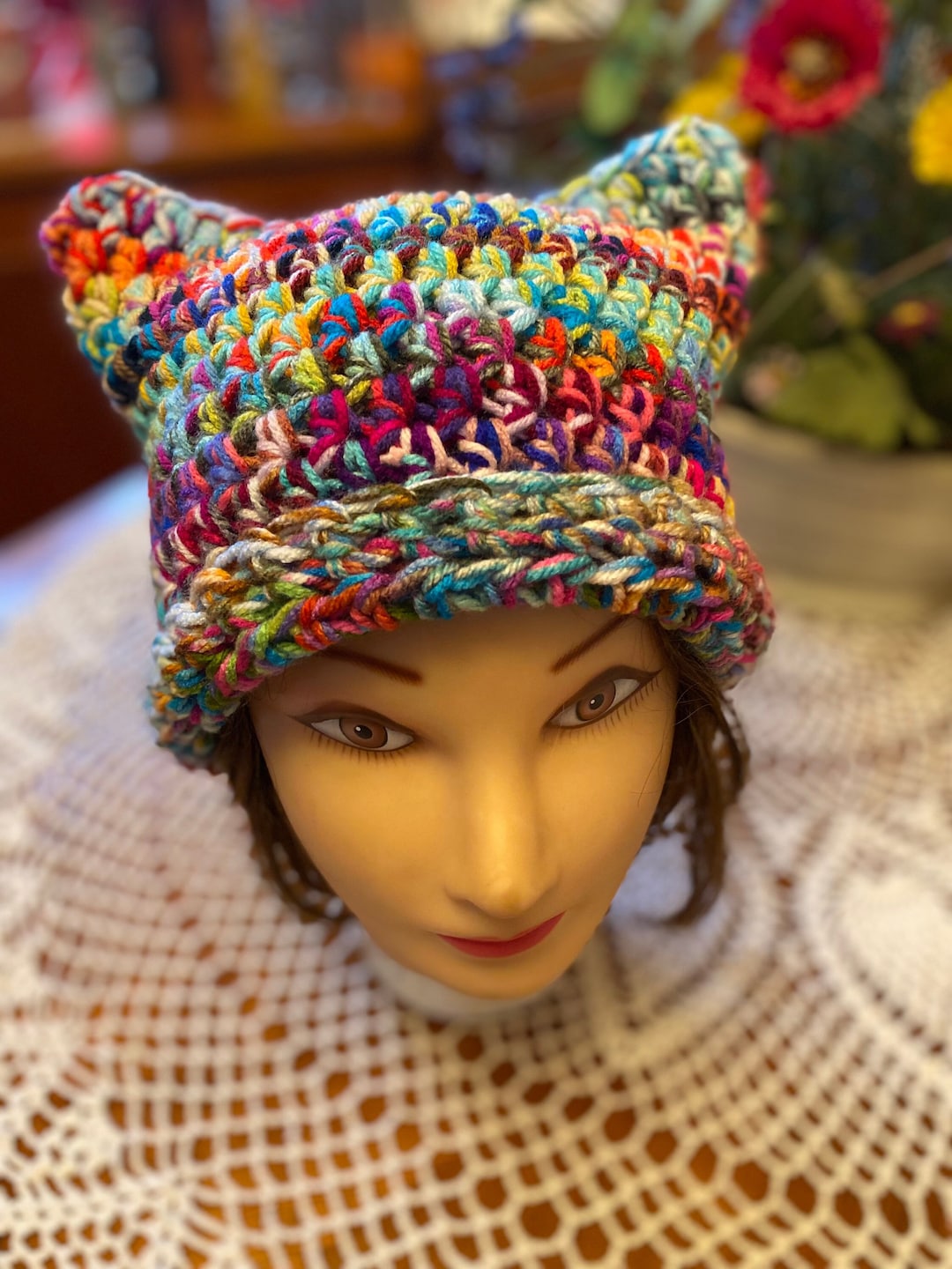 The Magic Scrap Crochet Happy Pussy Cat Hat PATTERN #12 (available for ...