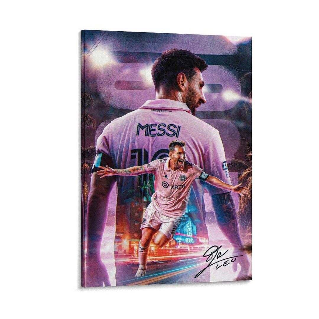 Lionel Messi Handsome Poster Wall Art Picture Painting Poster Canvas ...