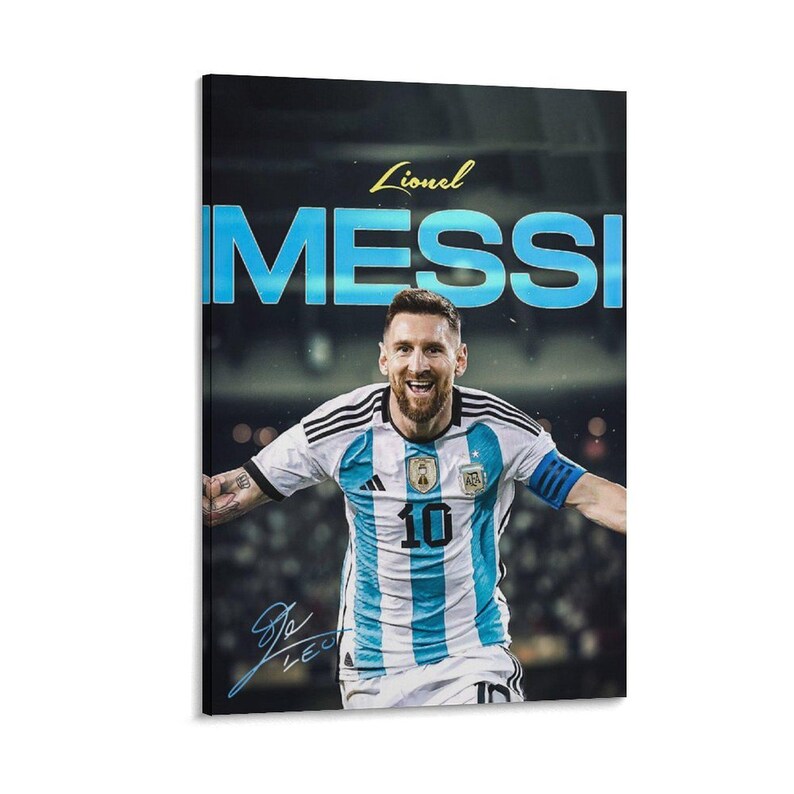 Soccer Superstar Lionel Messi Signed Wall Decor Poster Wall Art Picture ...