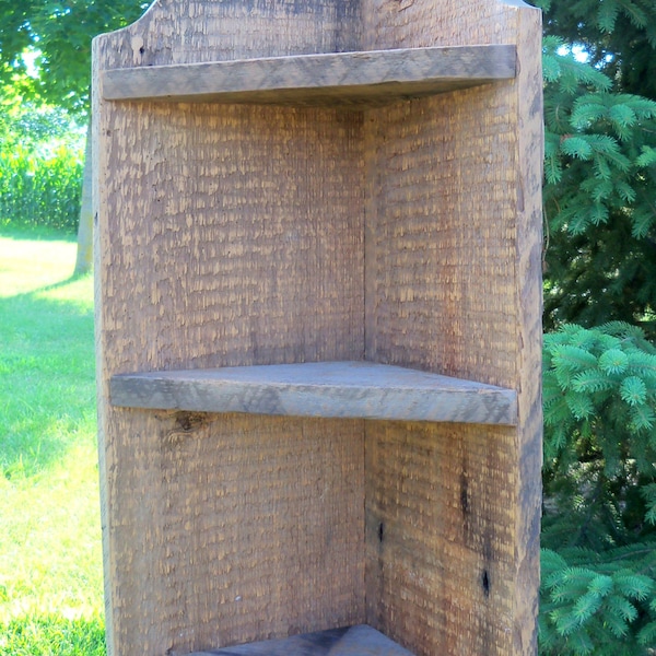 Rustic Corner Shelf - Etsy