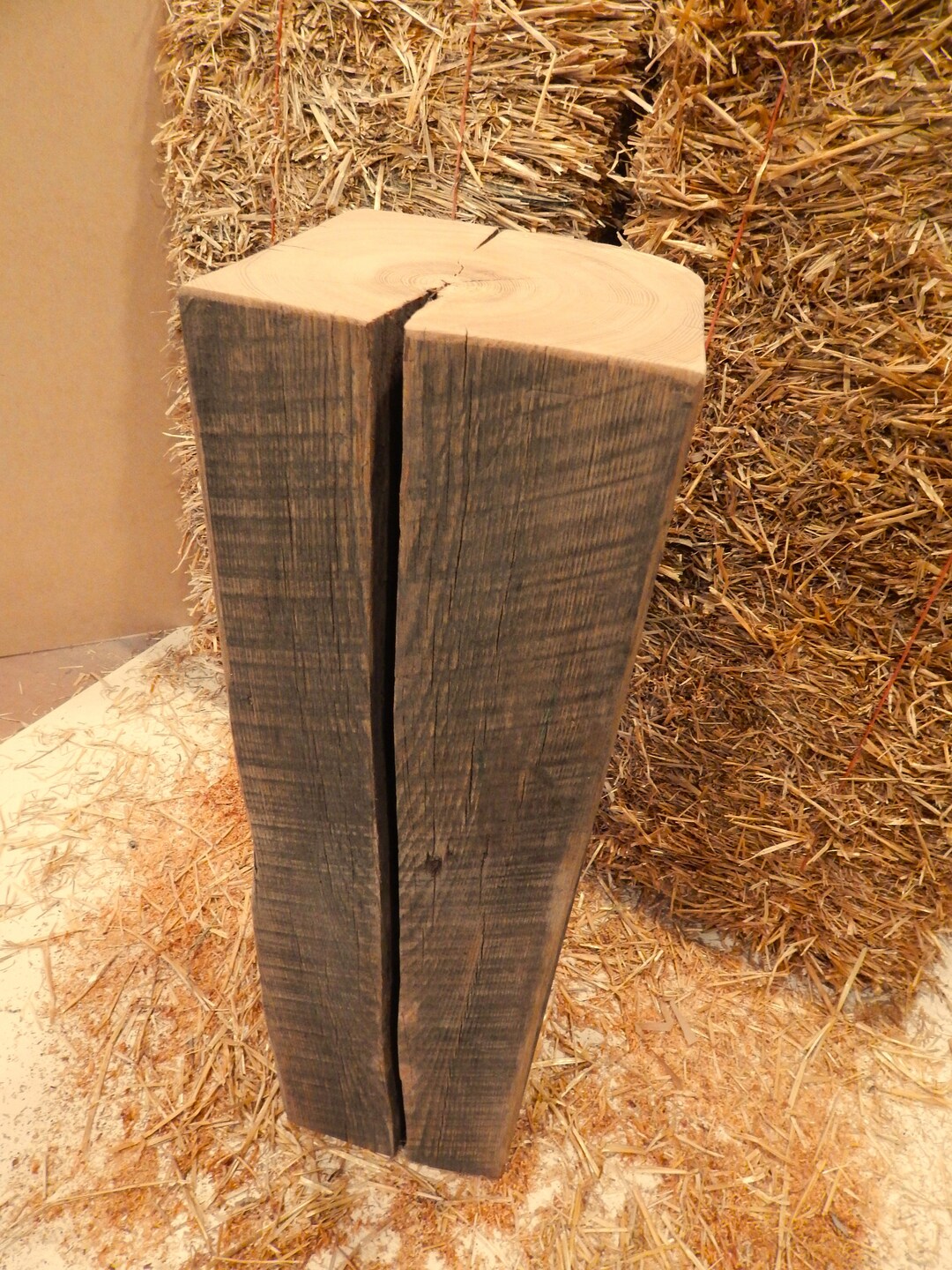 Barn Beam Side Table, Barnwood Side Table, Rustic Wood Stand, Rustic ...