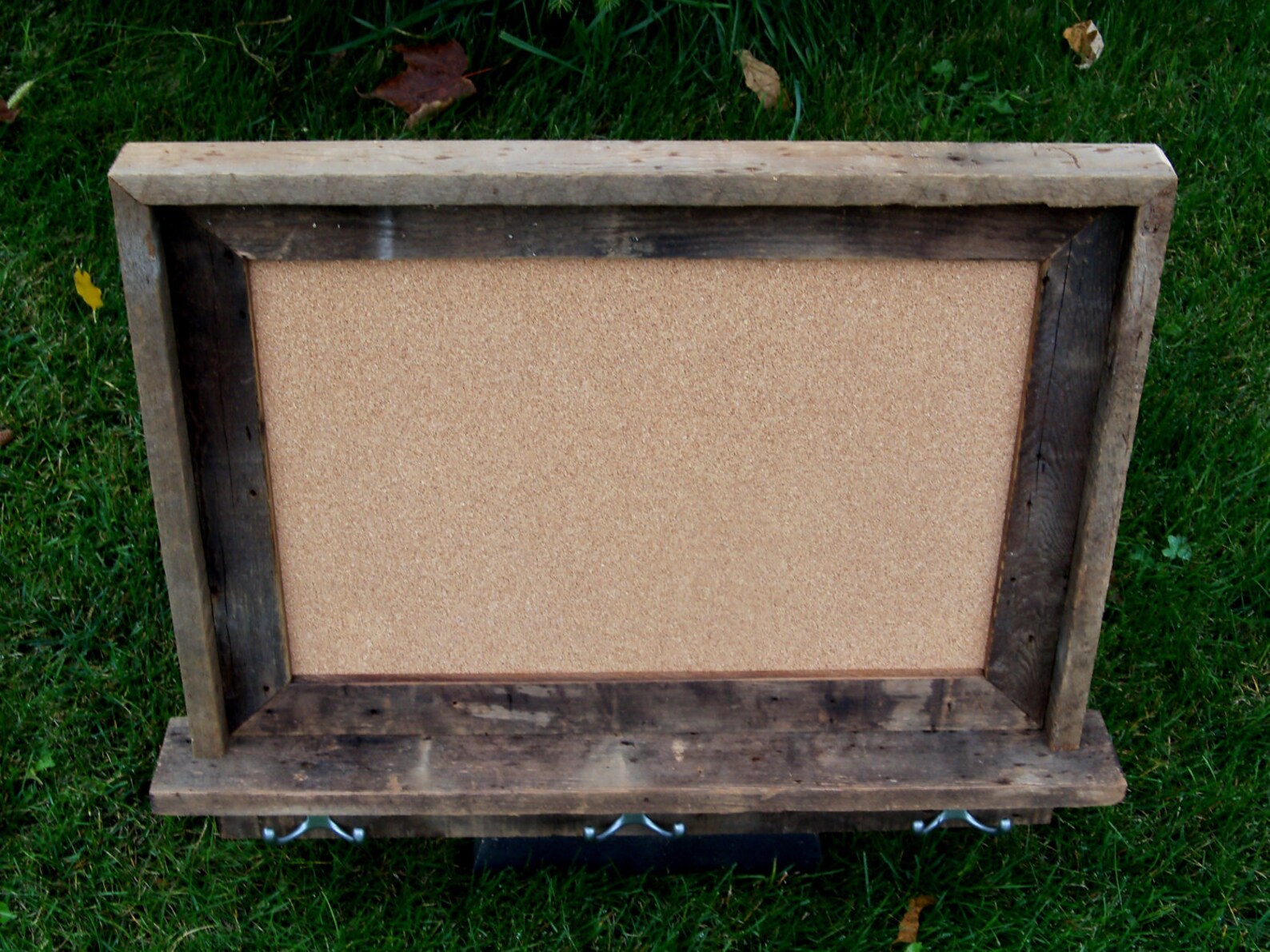 Custom Made Barnwood Framed Message Board With Coat Hooks - Etsy