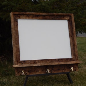 Custom Made Barnwood Framed Message Board: Entryway Organizer With Coat ...