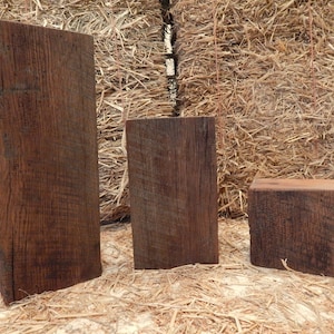 Barnwood Pillar Set: Rustic Wedding Pedestals, Home Decor Stands - Etsy