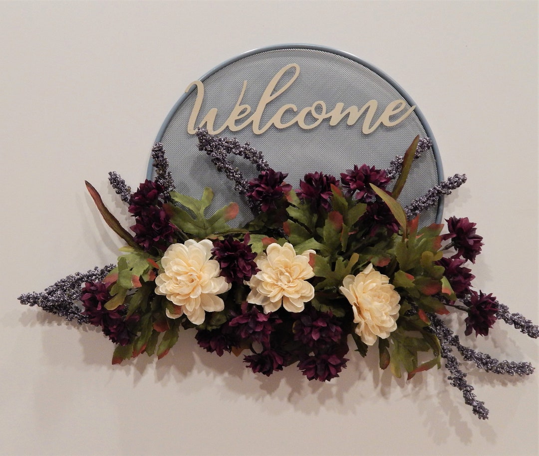 Welcome Wreath Welcome Wall Decoration Welcome Wall Hanging - Etsy New ...