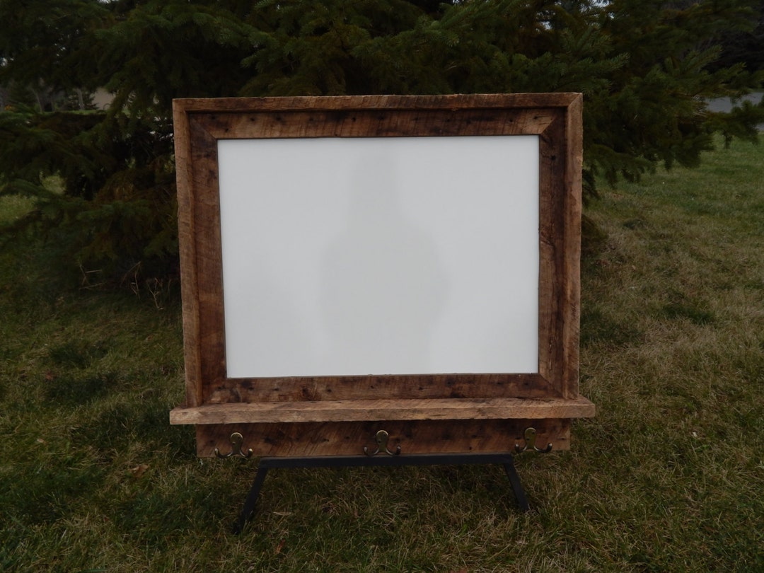 Custom Made Barnwood Framed Message Board: Entryway Organizer With Coat ...