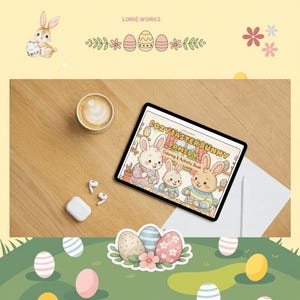 Cozy Easter Bunny Family Coloring & Activity Book - Etsy
