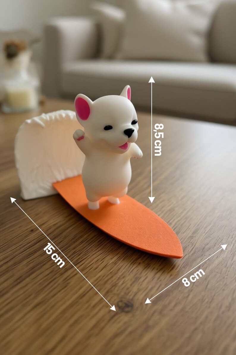 3D Printed Surfing Dog Figurine – Viral Meme Inspired Pibble Toy - Etsy UK