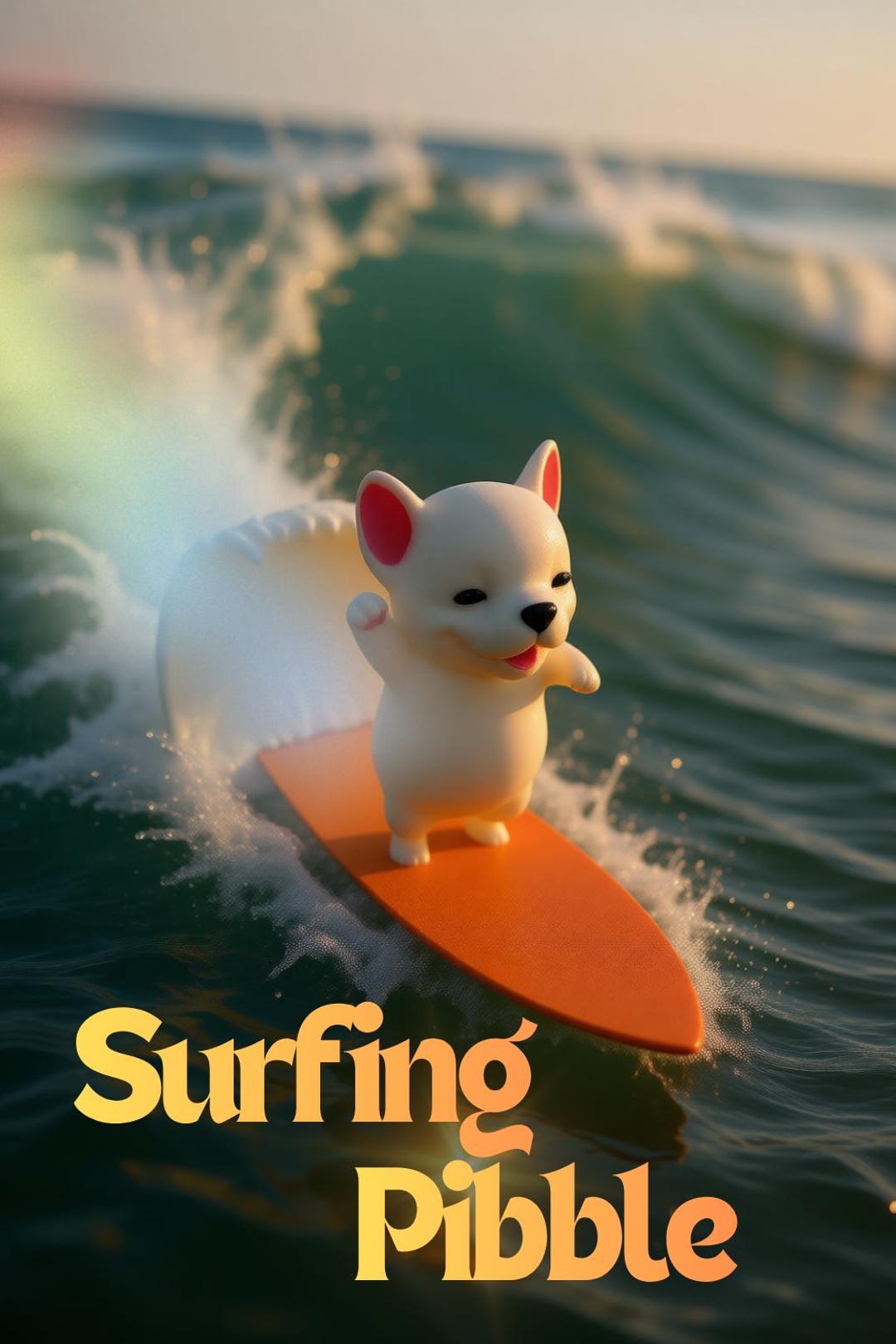 3D Printed Surfing Dog Figurine – Viral Meme Inspired Pibble Toy - Etsy UK