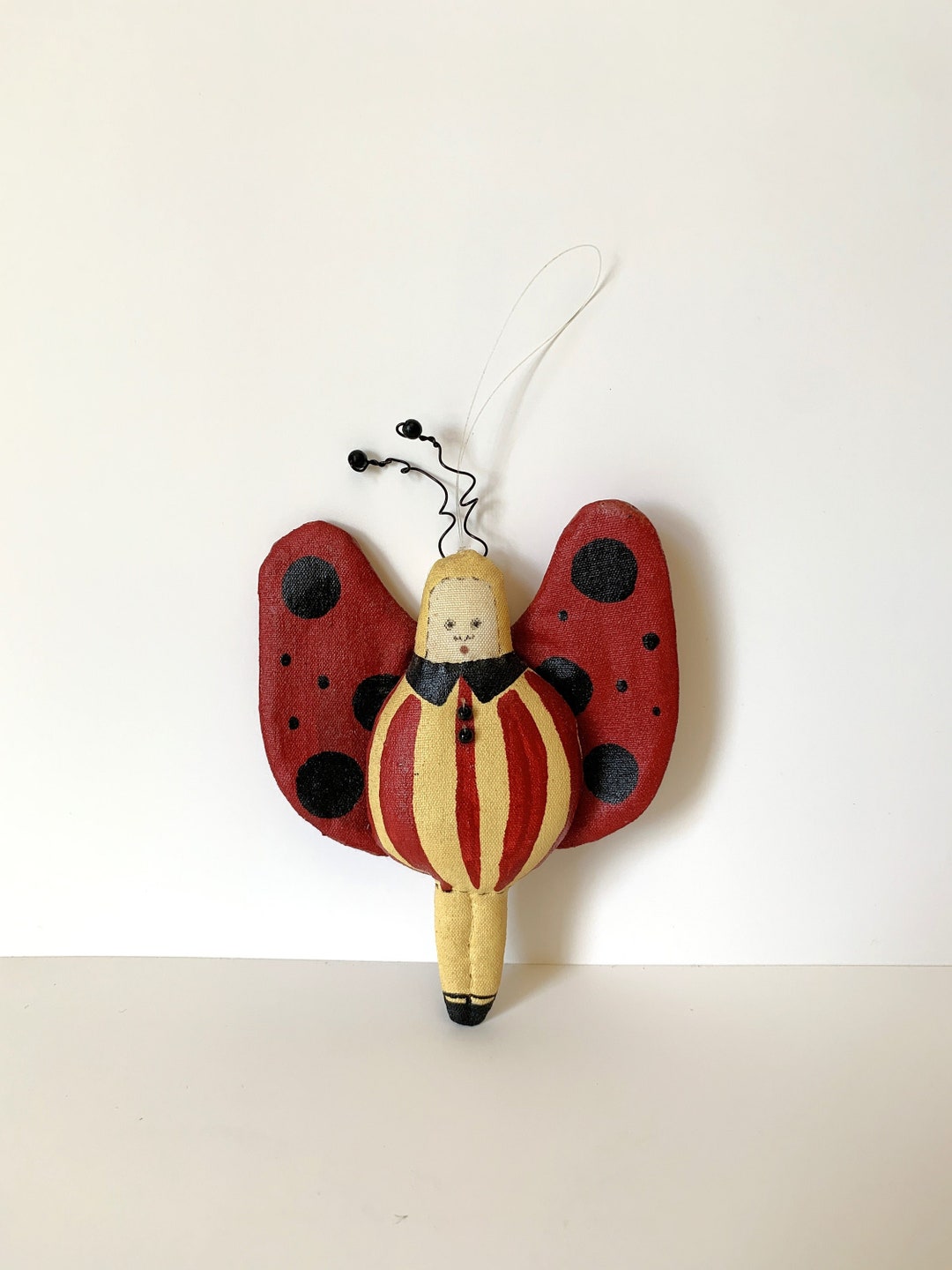 Vintage Handmade Handpainted Anthropomorphic Ladybug Bug Insect ...