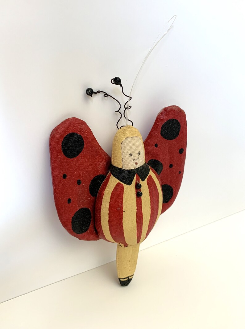 Vintage Handmade Handpainted Anthropomorphic Ladybug Bug Insect ...