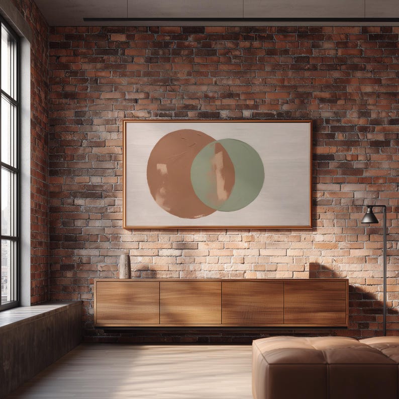 Samsung Frame TV Art, Matcha Terracotta Japandi Abstract Wabi Sabi ...