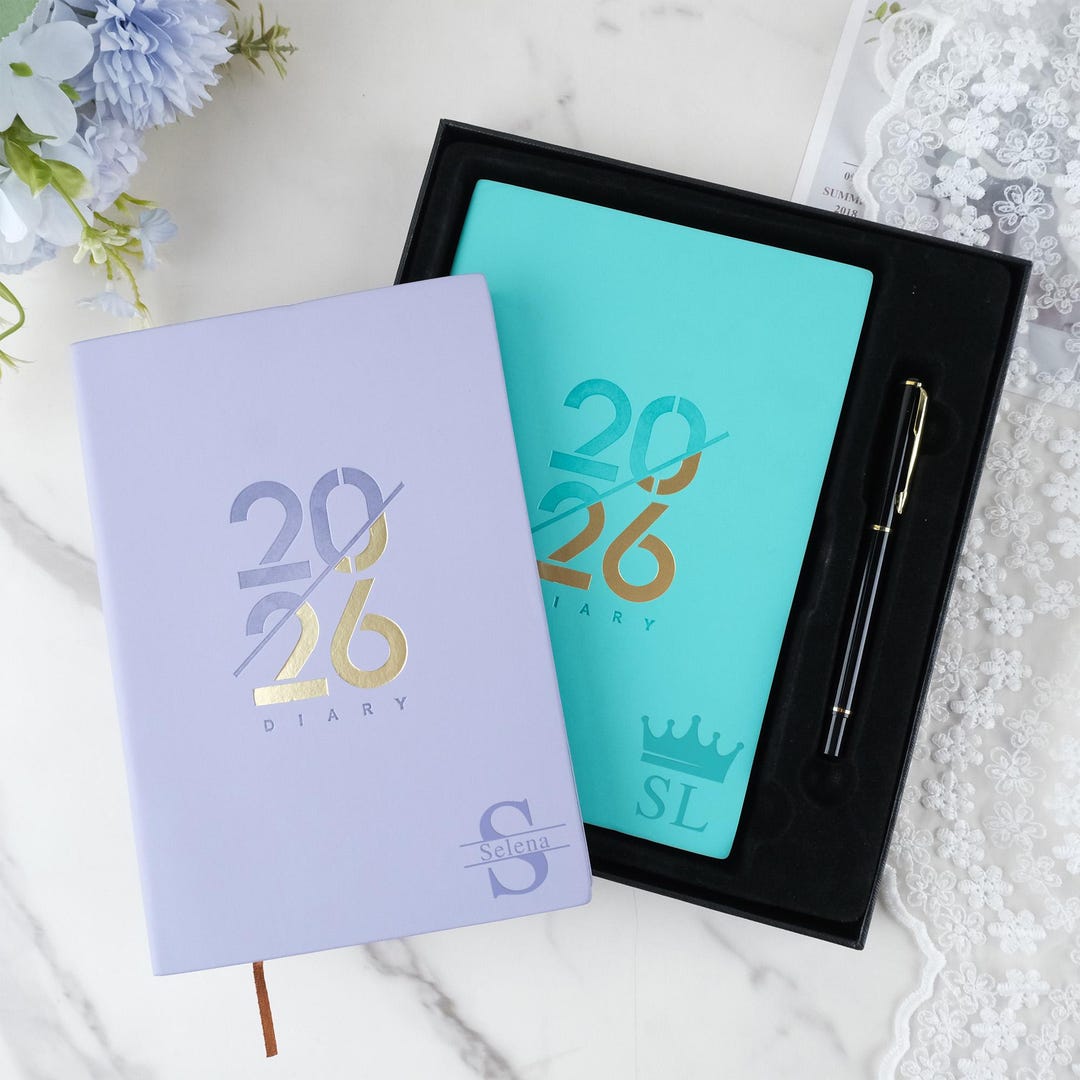 Personalized Planner for 2026, PU Leather Journal, Daily Schedule ...