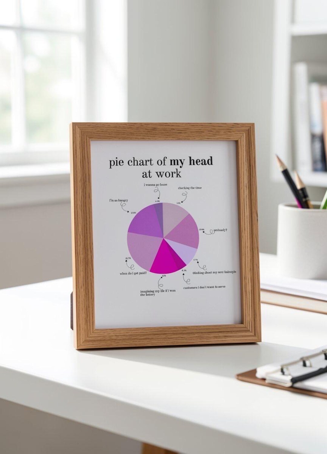 Office Humor Pie Chart Card – Printable Work Card for Colleague or ...