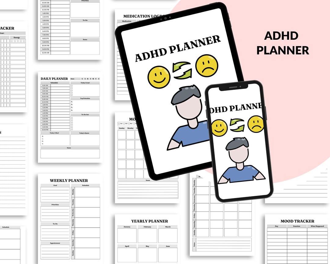 ADHD Planner, Daily Organizer for Focus, Adult ADHD Journal, Planner ...