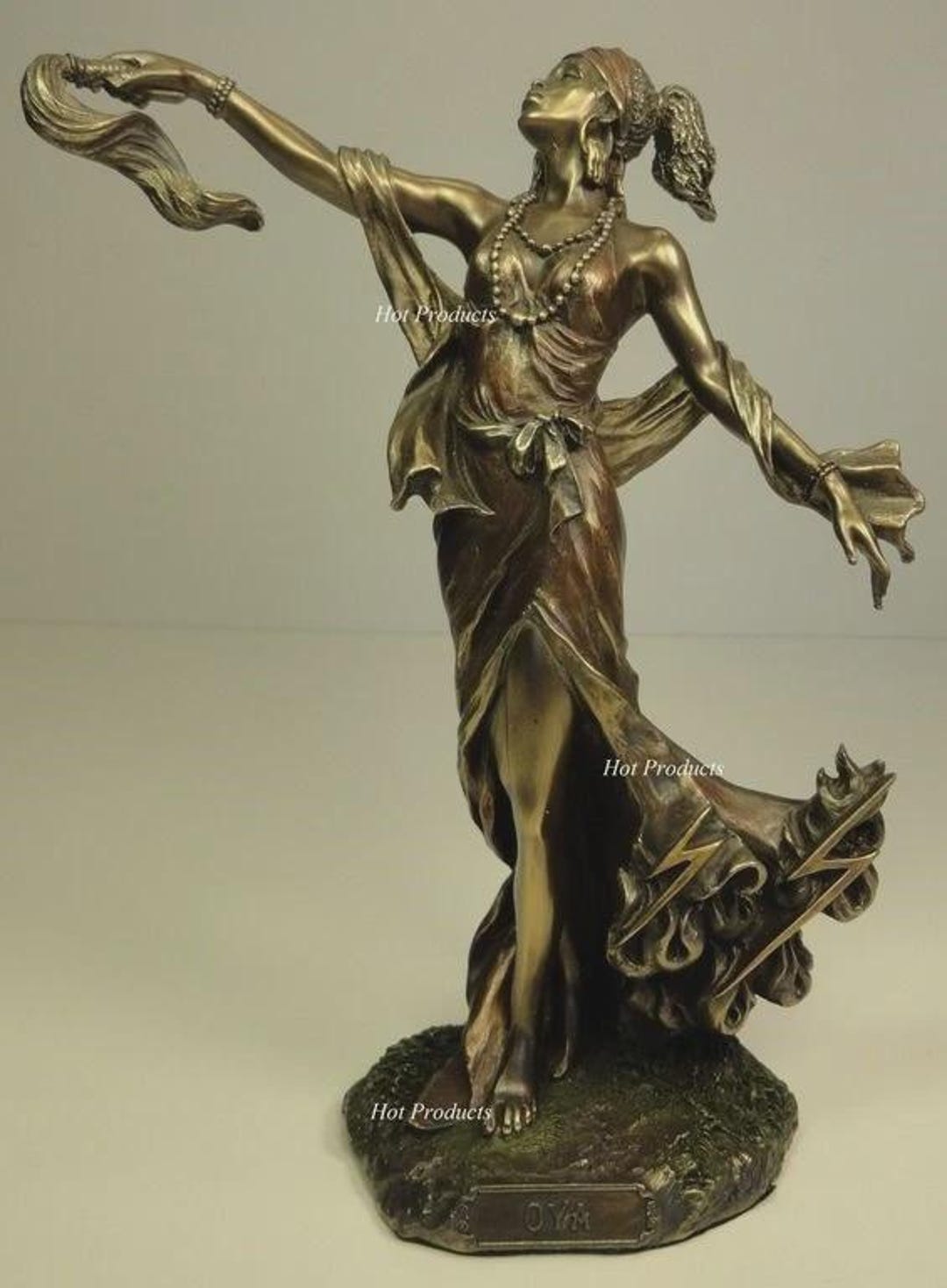9" ORISHA OYA Goddess of Wind Yoruba African Statue Sculpture Bronze ...