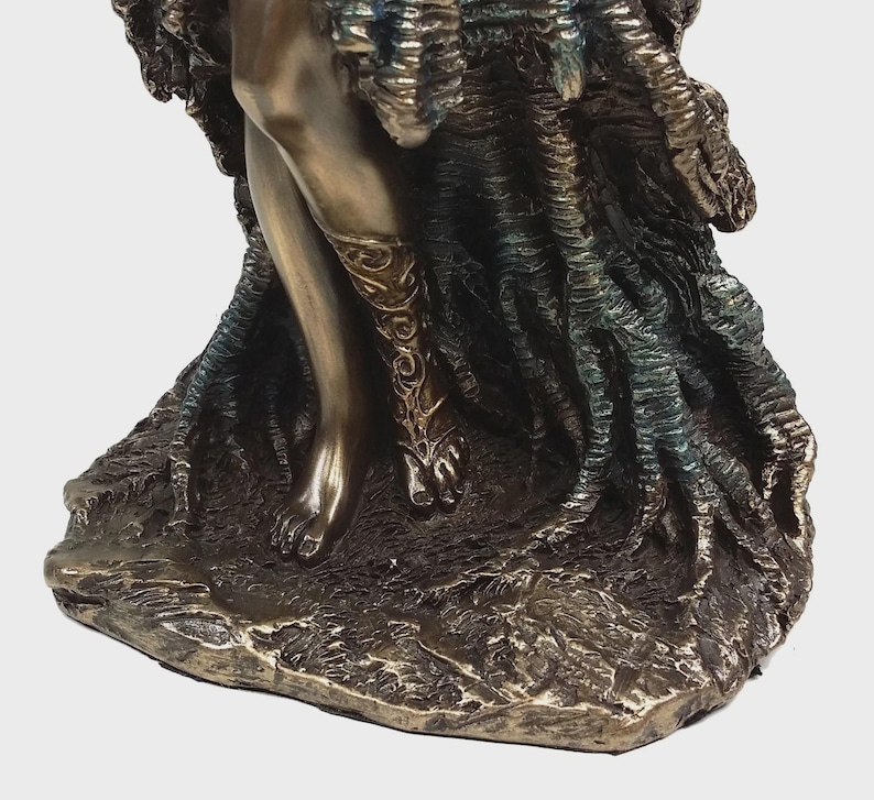 10" Antlered Guardian Goddess of the Trees Viking Statue Bronze Finish ...