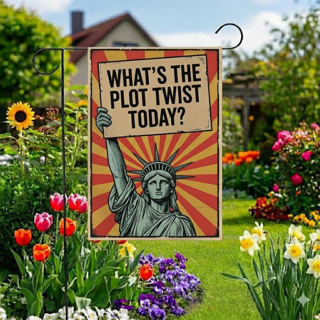 Funny Statue of Liberty Garden Flag, Retro Humor Yard Decor - Etsy