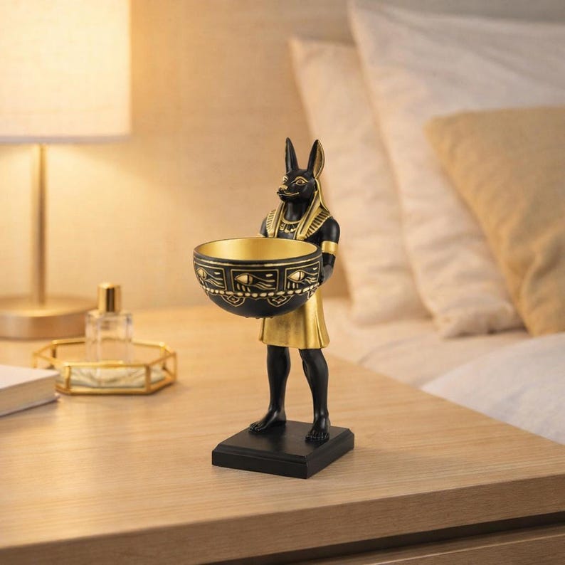 Anubis, the Egyptian Dog God, Resin Statue, Handmade Ancient Egyptian ...