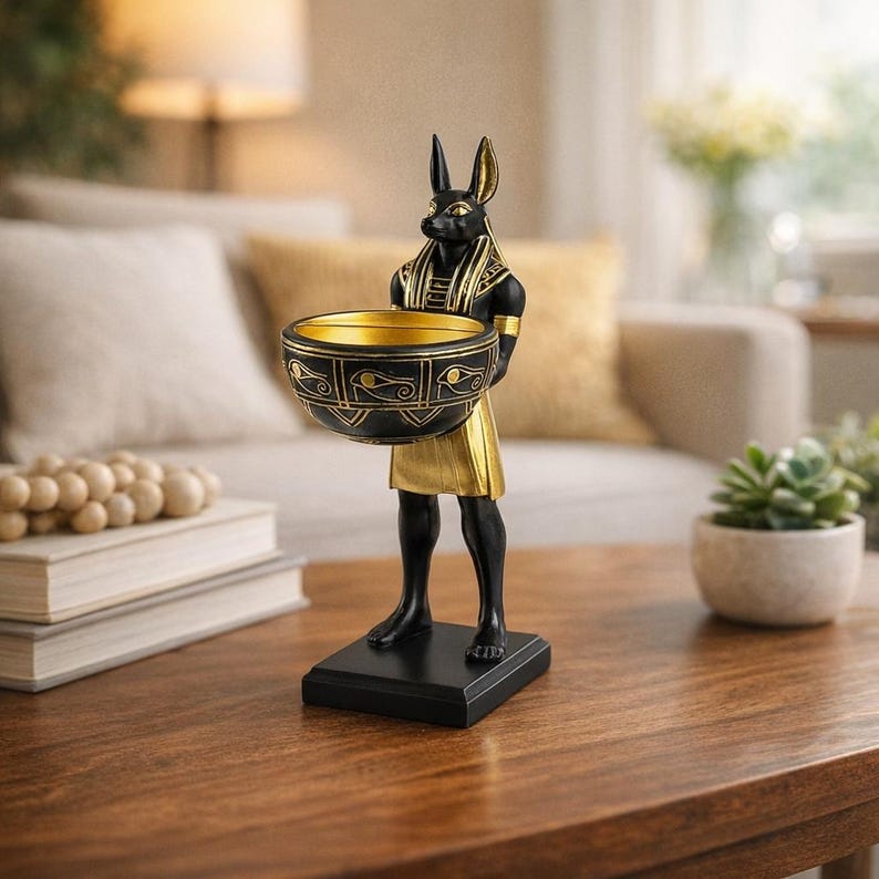 Anubis, the Egyptian Dog God, Resin Statue, Handmade Ancient Egyptian ...