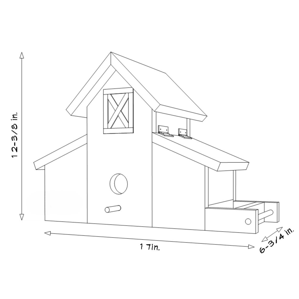 Barn Style Birdhouse Plans PDF, DIY Wooden Bird House Plan, Outdoor ...