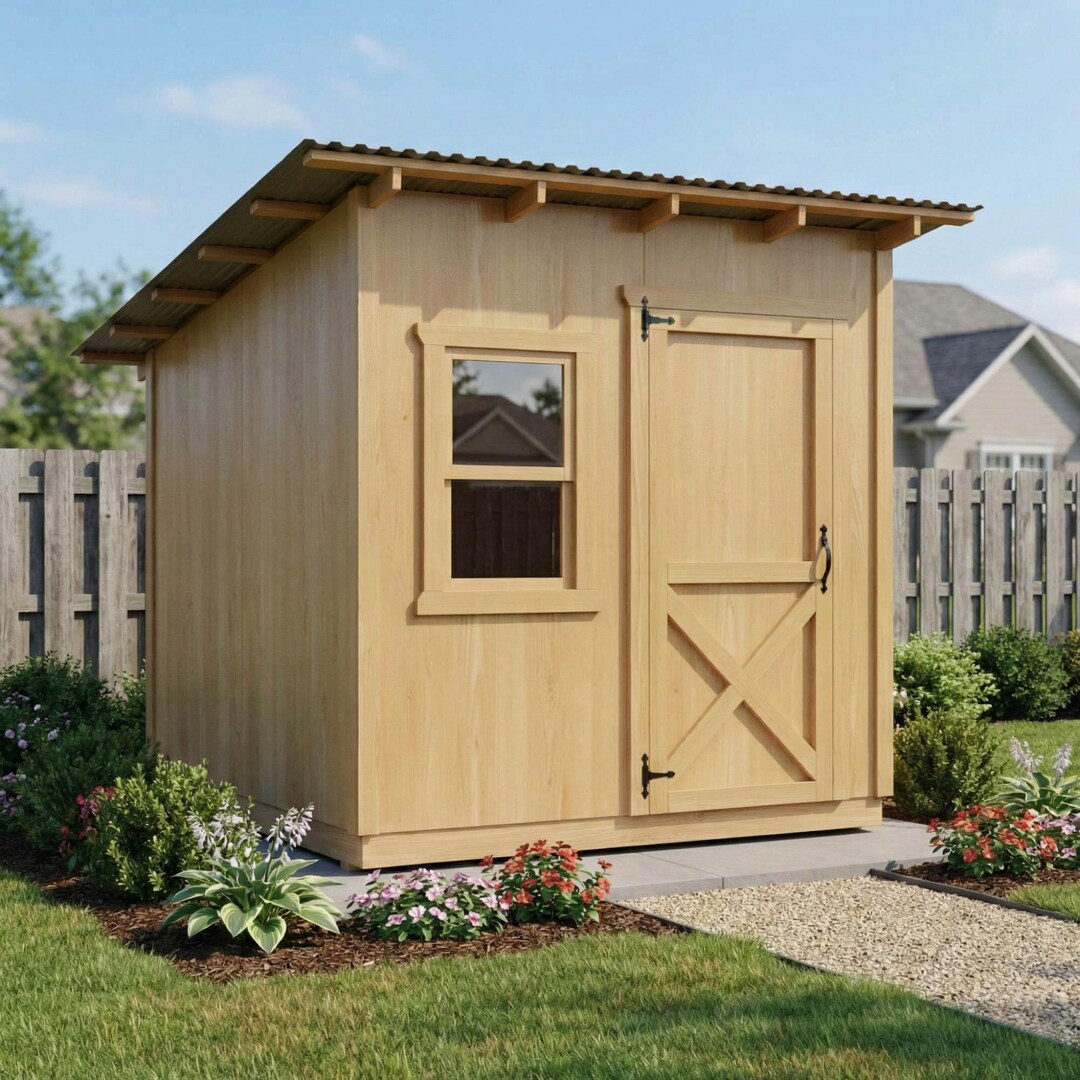 8x8 Garden Shed Plans PDF - DIY Wood Shed Plans, Storage Shed Blueprint ...