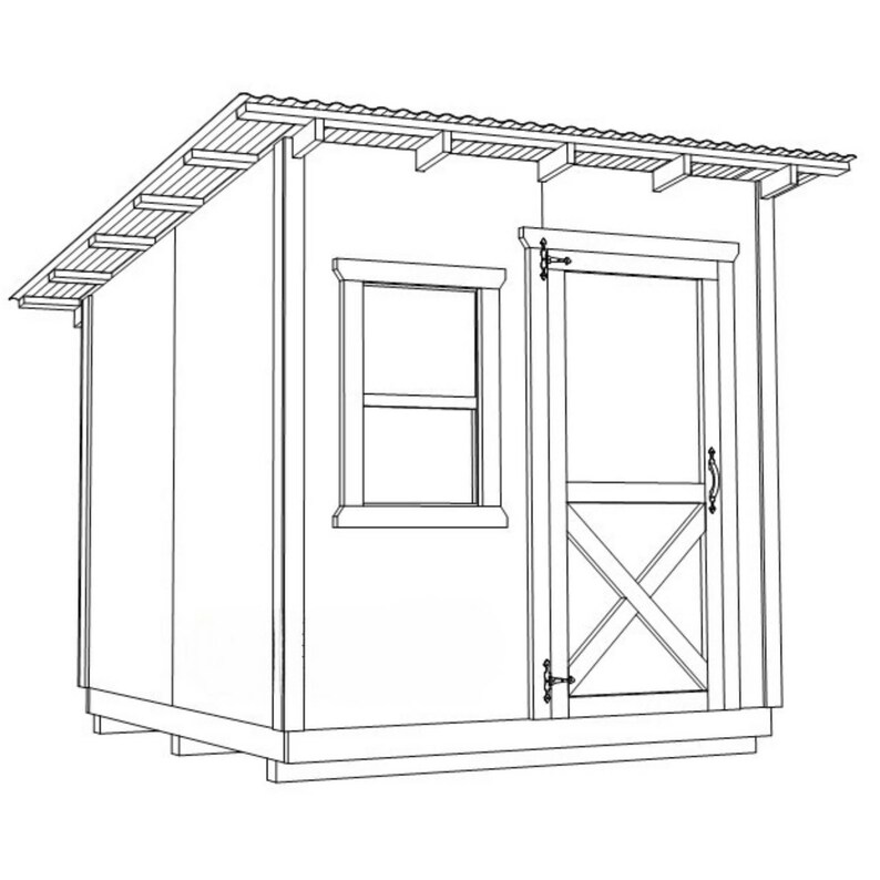 8x8 Garden Shed Plans PDF - DIY Wood Shed Plans, Storage Shed Blueprint ...