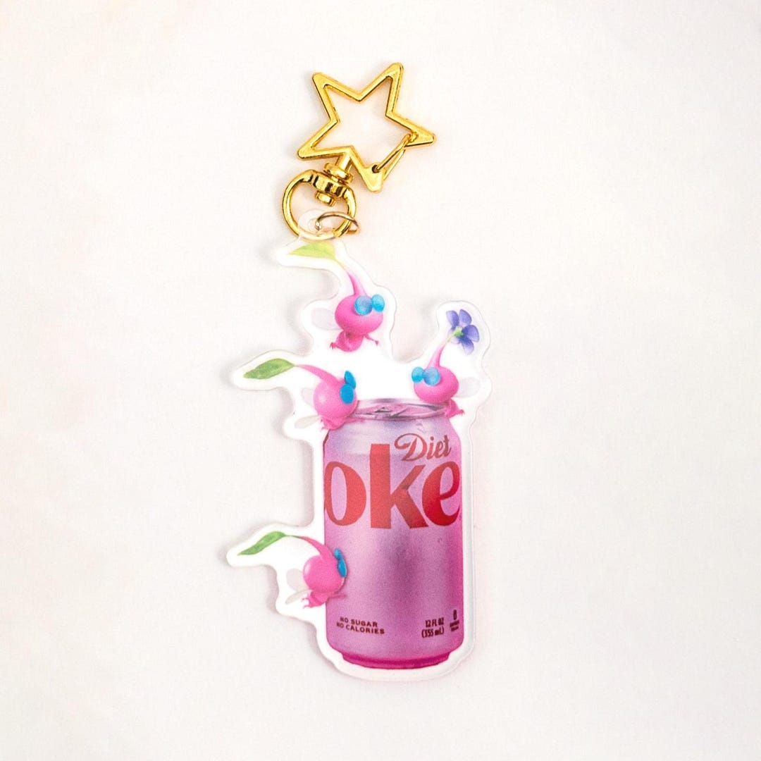 Pikmin - 4 Fairy Pikmin Stealing a Diet Coke - Keychain - Etsy