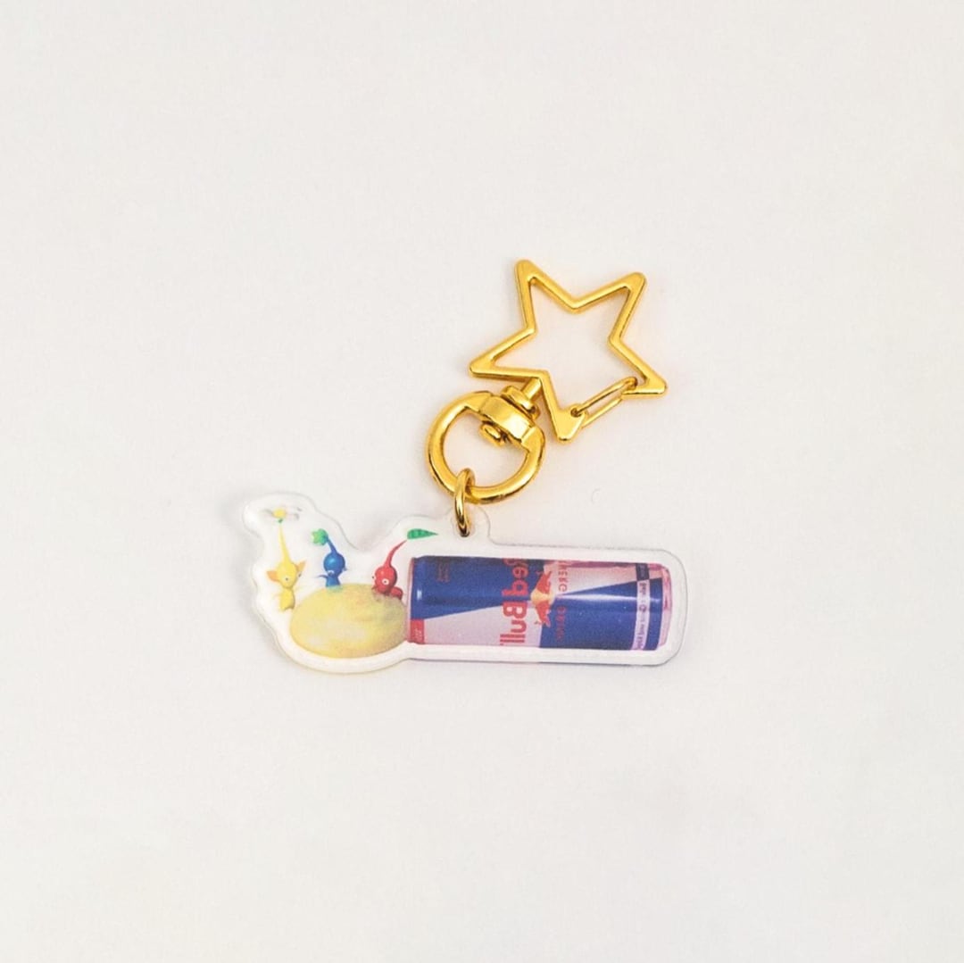 Pikmin - Pikmin and Redbull Keychain - Etsy