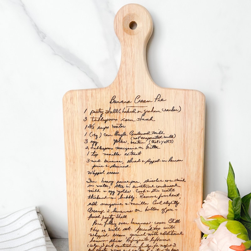 Recipe Cutting Board - Etsy