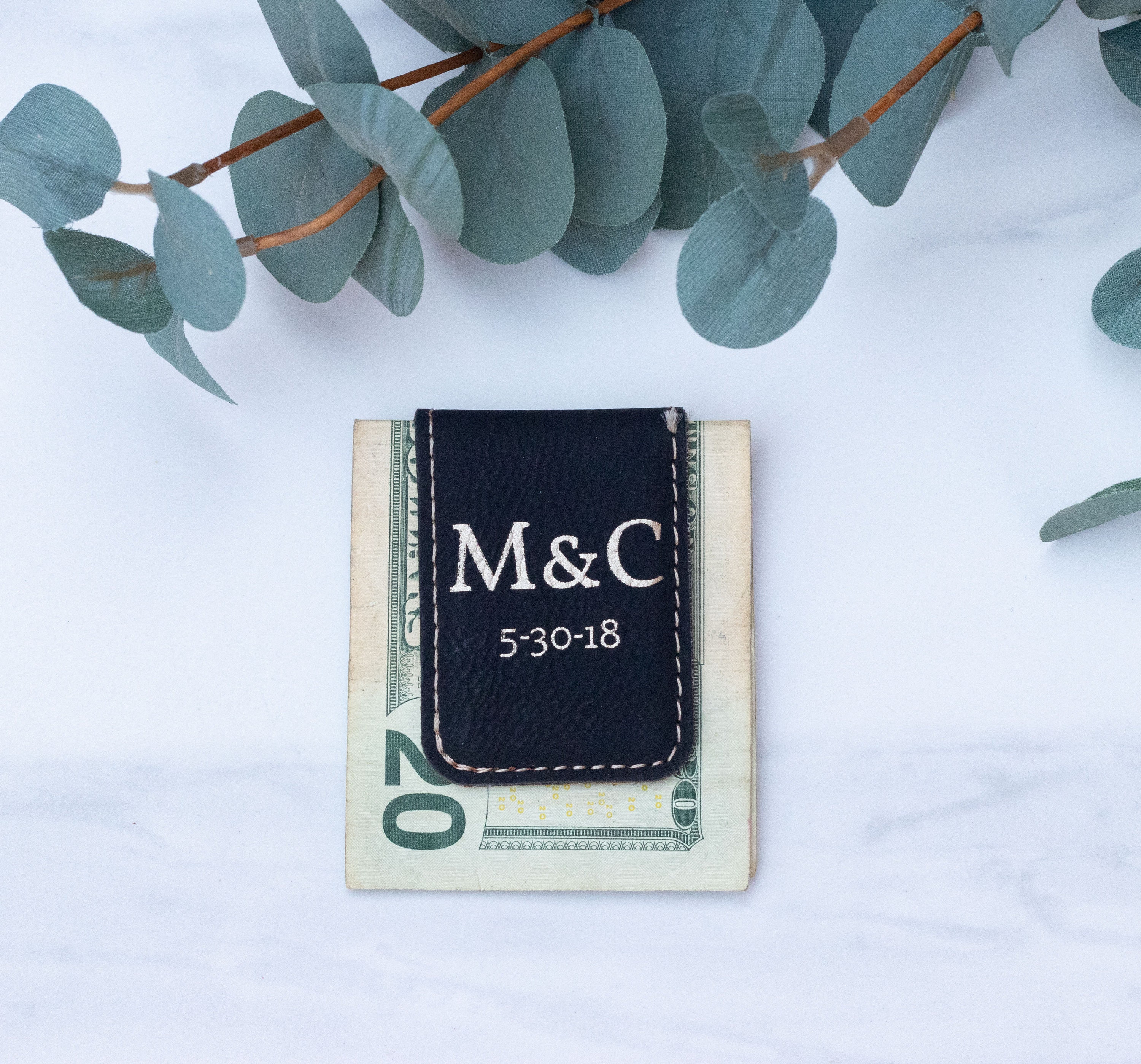 Custom leather money clip Personalized money clip Gift for | Etsy