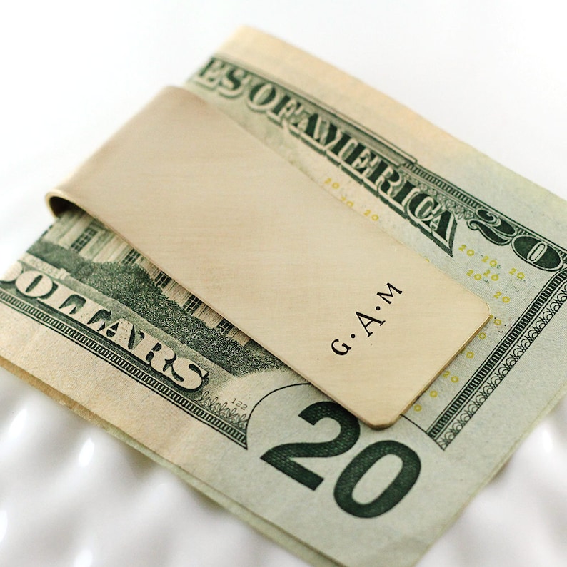 Custom Gold Money Clip Monogrammed Money Clip Personalized - Etsy
